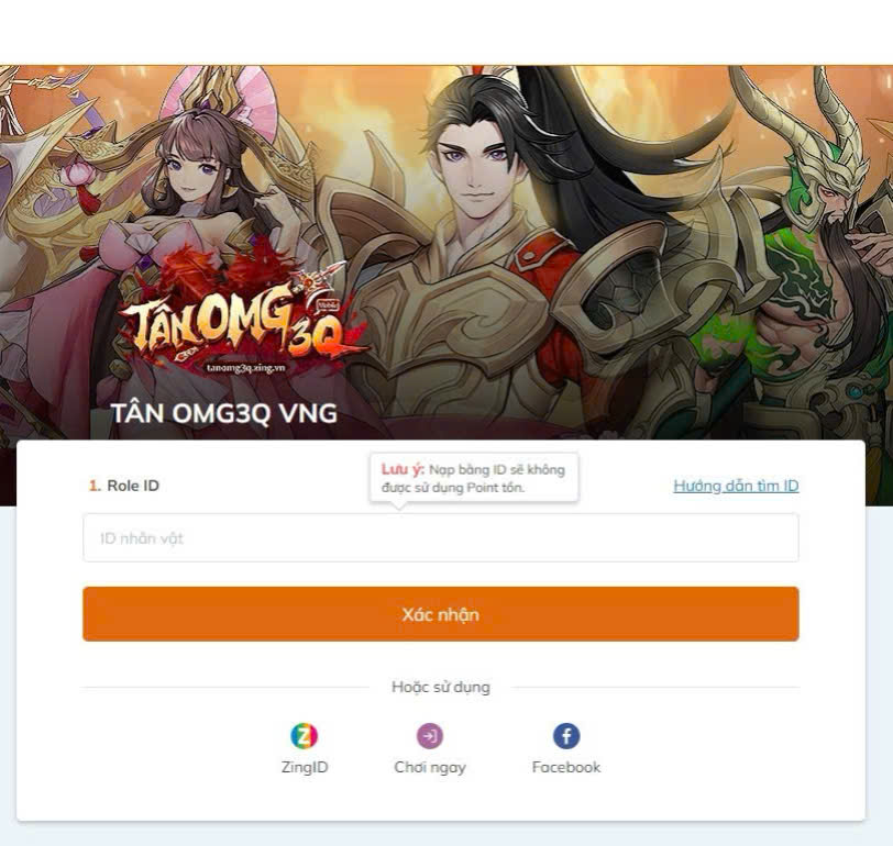 Hướng dẫn nạp game VNG